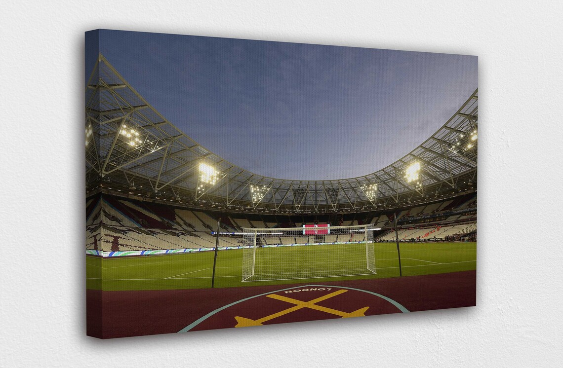 West Ham London Stadium Canvas Wall Art Design Poster Print - Etsy