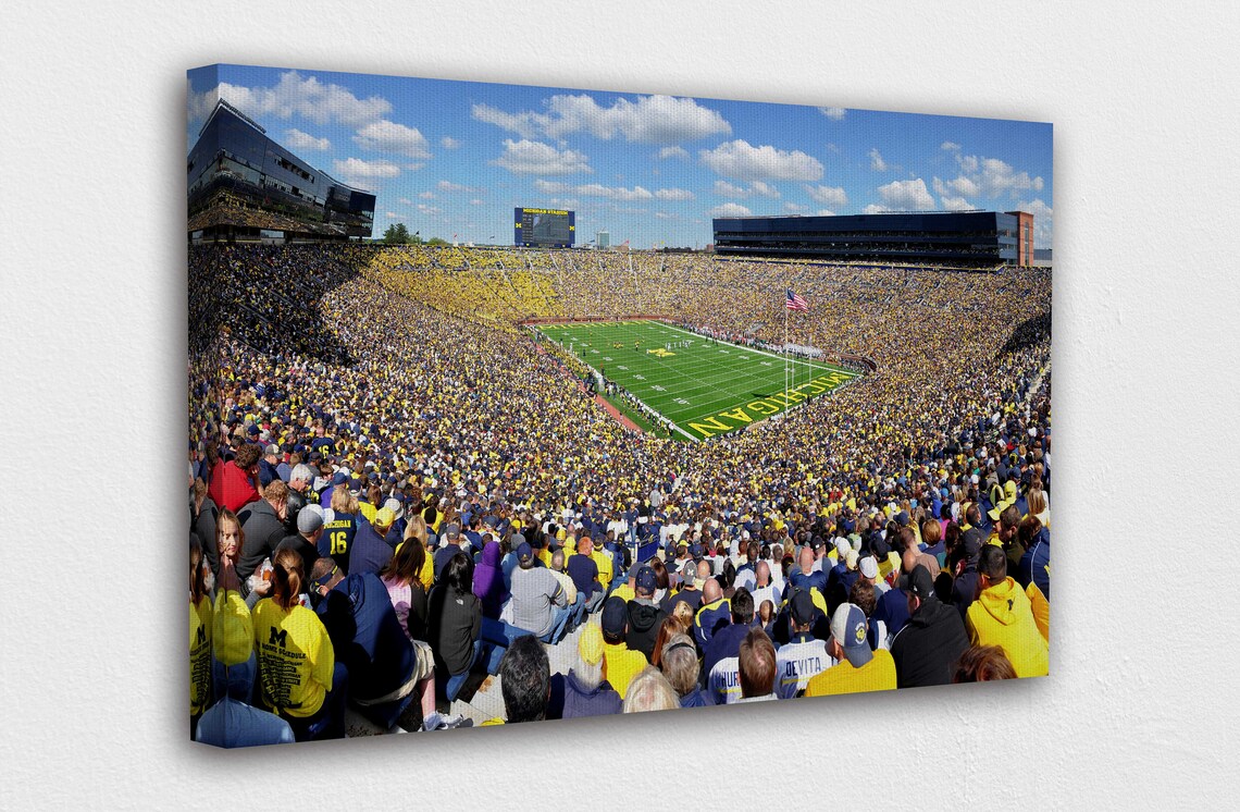 Michigan Stadium Canvas Wall Art Design Poster Print Décor - Etsy