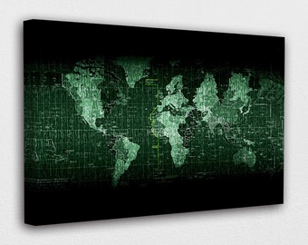 World Map Poster - Etsy