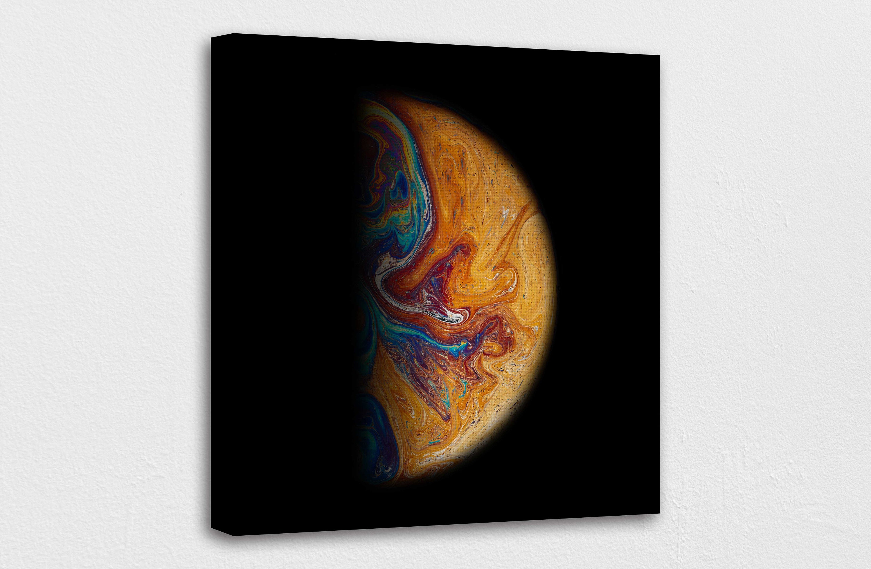 Colorful Planet Earth Canvas Design Poster Print Decor for | Etsy