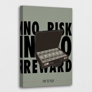 No Risk No Reward Canvas Wall Art Design Poster Print Decor - Etsy