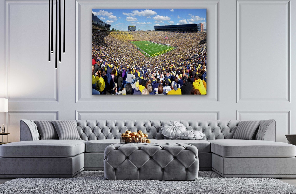 Michigan Stadium Canvas Wall Art Design Poster Print Décor - Etsy
