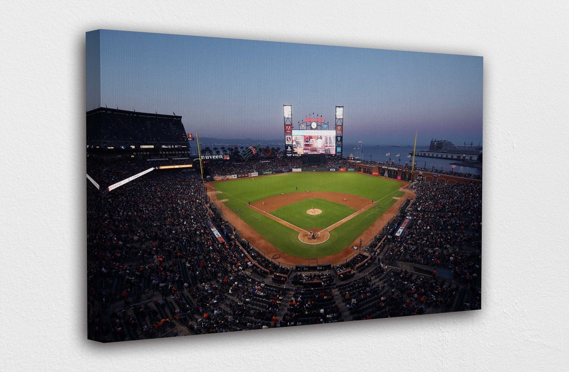 Oracle Park at Night Canvas Wall Art Design Poster Print | Etsy