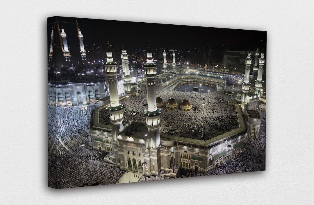 Muslims in Mecca Canvas Wall Art Design | Poster Print Decor for Home ...