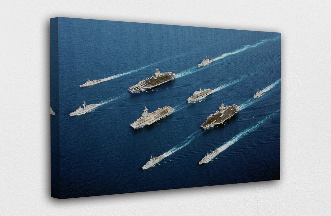 Military Navy Ships Warriors Canvas Wall Art Design | Poster Print ...