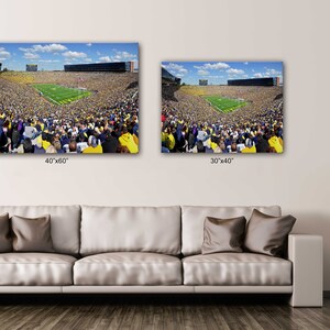 Michigan Stadium Canvas Wall Art Design | Poster Print Décor for Home ...