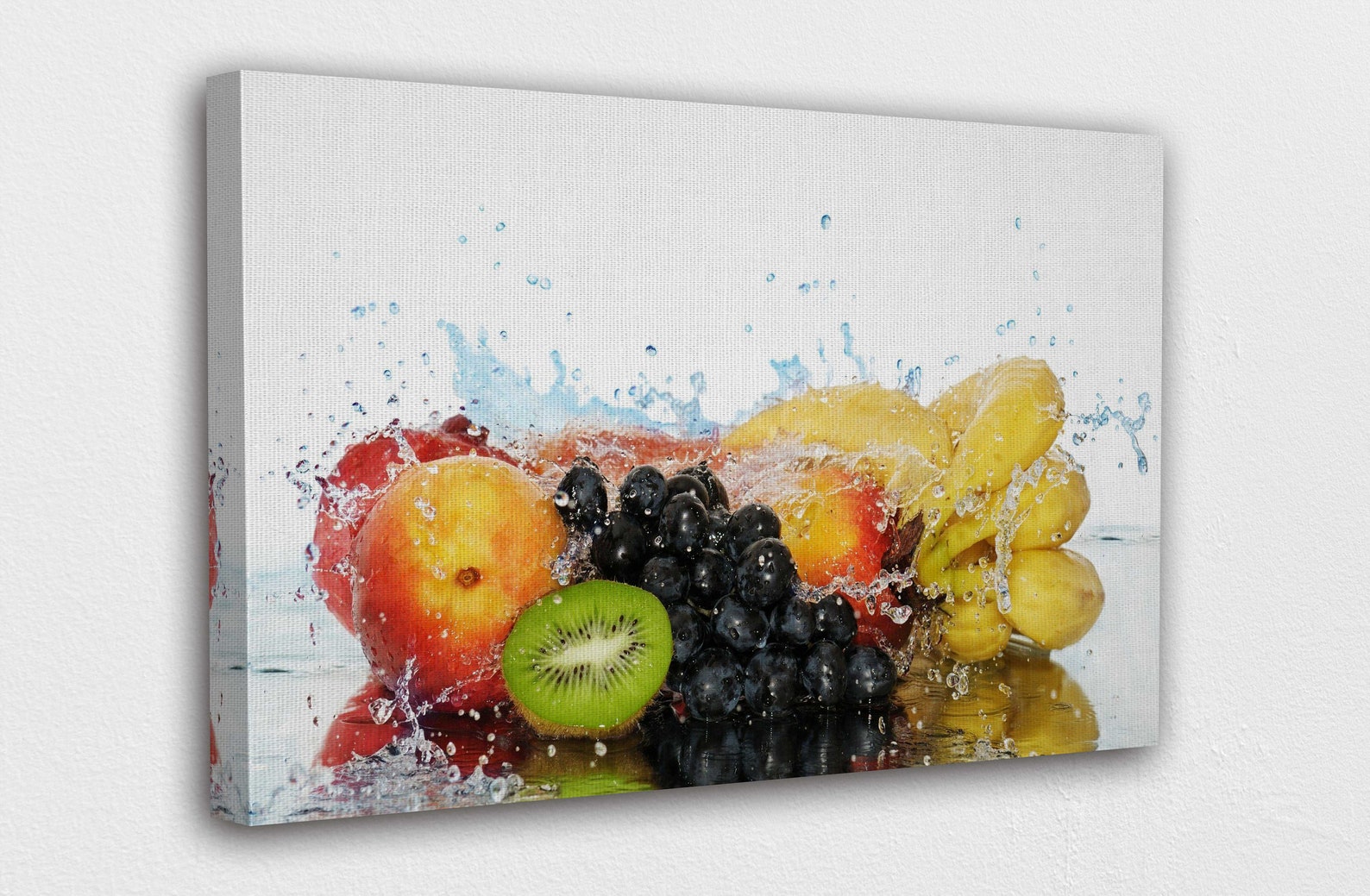 Water With Fruit Splash Canvas Wall Art Design Poster Print - Etsy