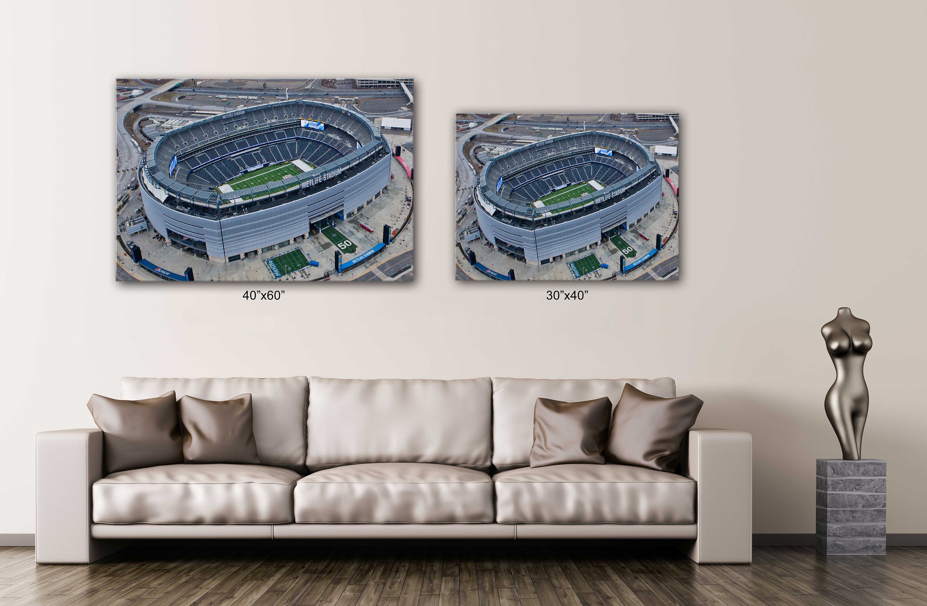 Empty MetLife Stadium Canvas Wall Art Design Poster Print | Etsy