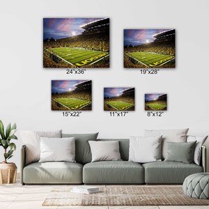 Autzen Stadium in Oregon Canvas Wall Art Design | Poster Print Décor ...
