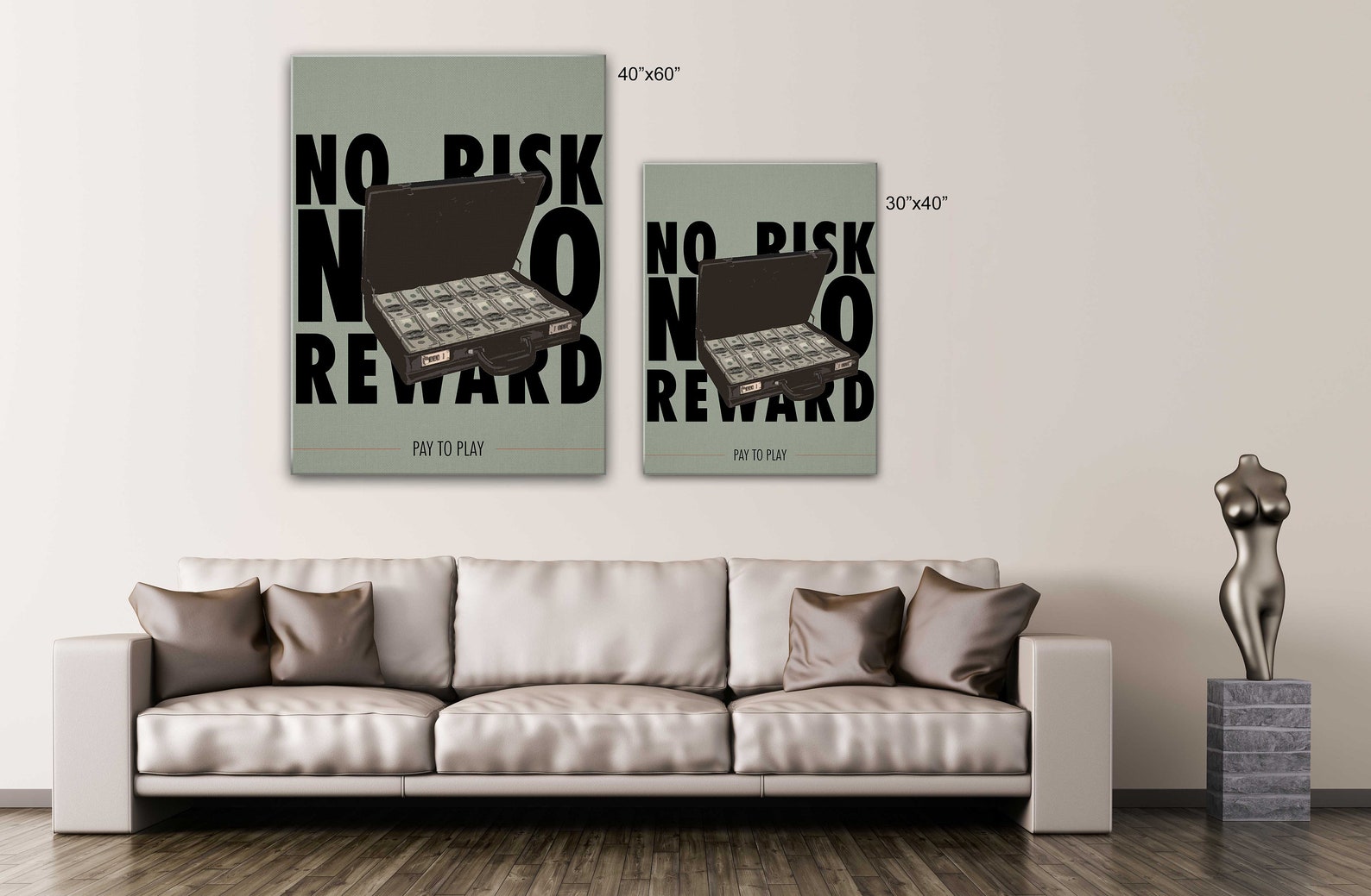 No Risk No Reward Canvas Wall Art Design Poster Print Decor - Etsy