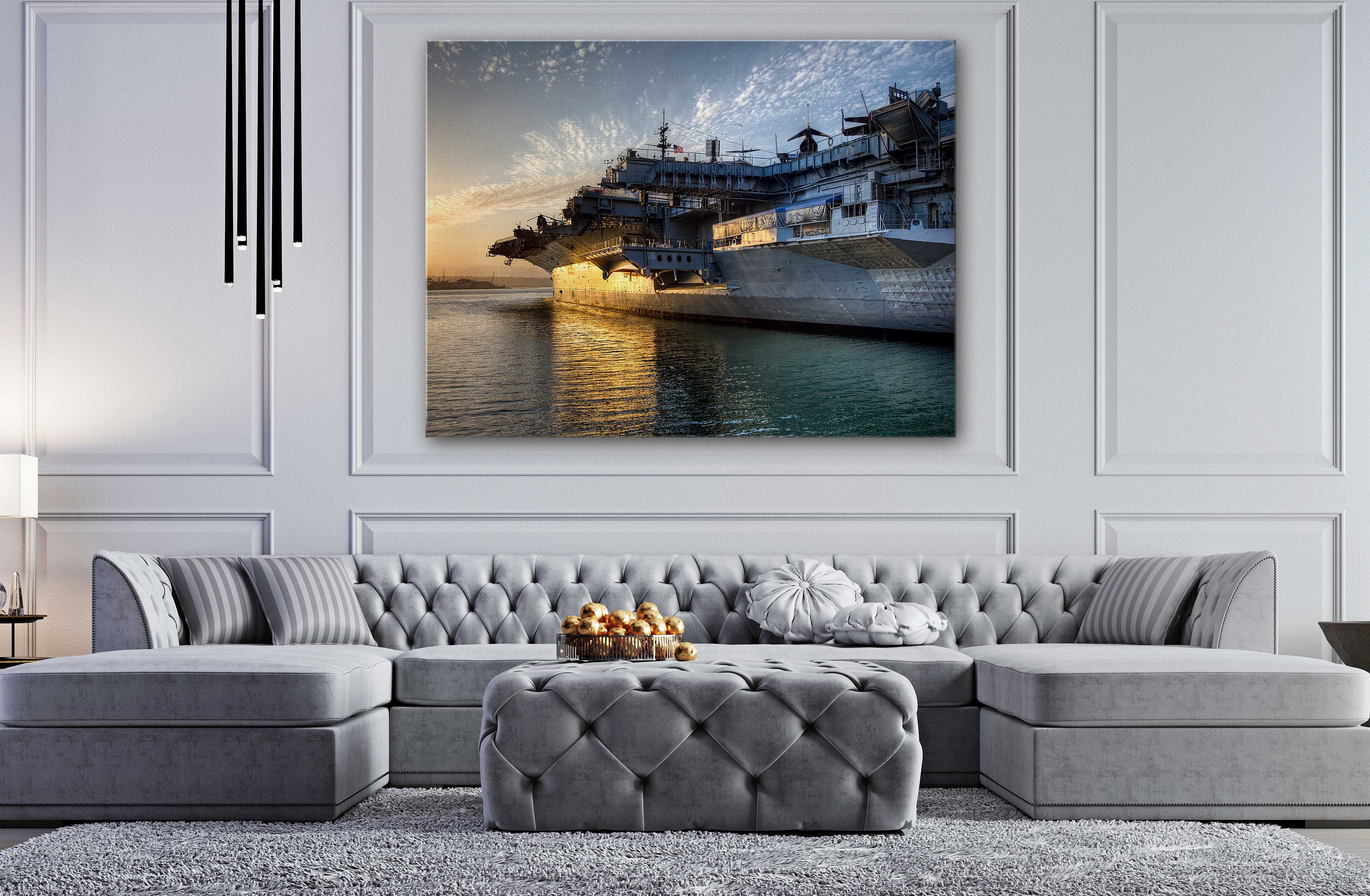 Uss Midway Aircraft Carrier Canvas Wall Art Design Poster | Etsy