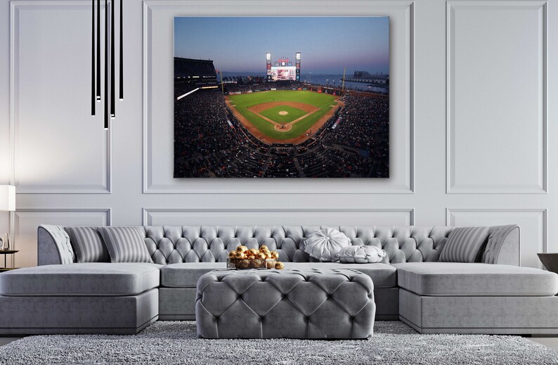 Oracle Park at Night Canvas Wall Art Design Poster Print - Etsy