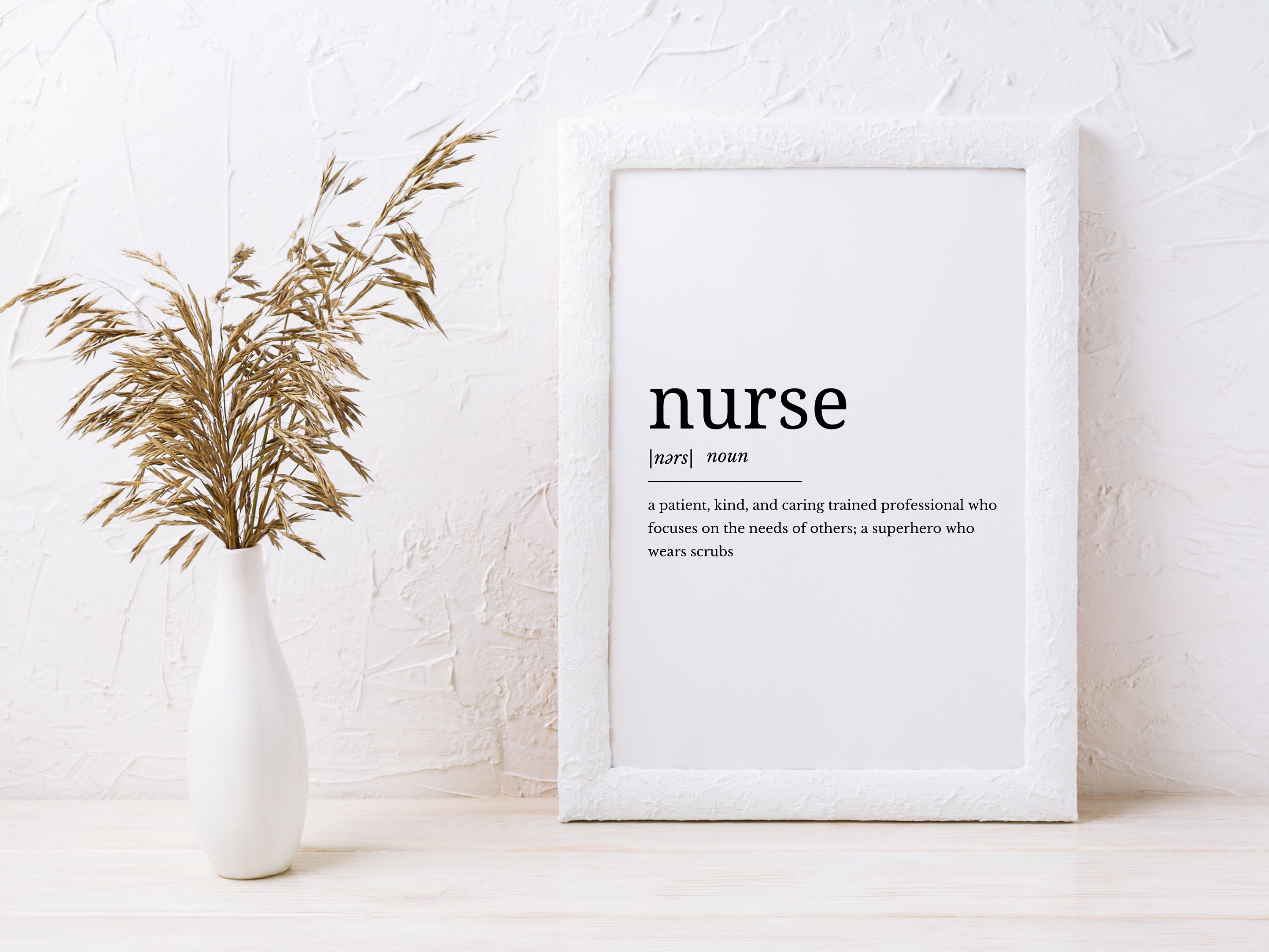 Nurse Definition Printable Art, Nurse Quote Digital Art, Nurse ...