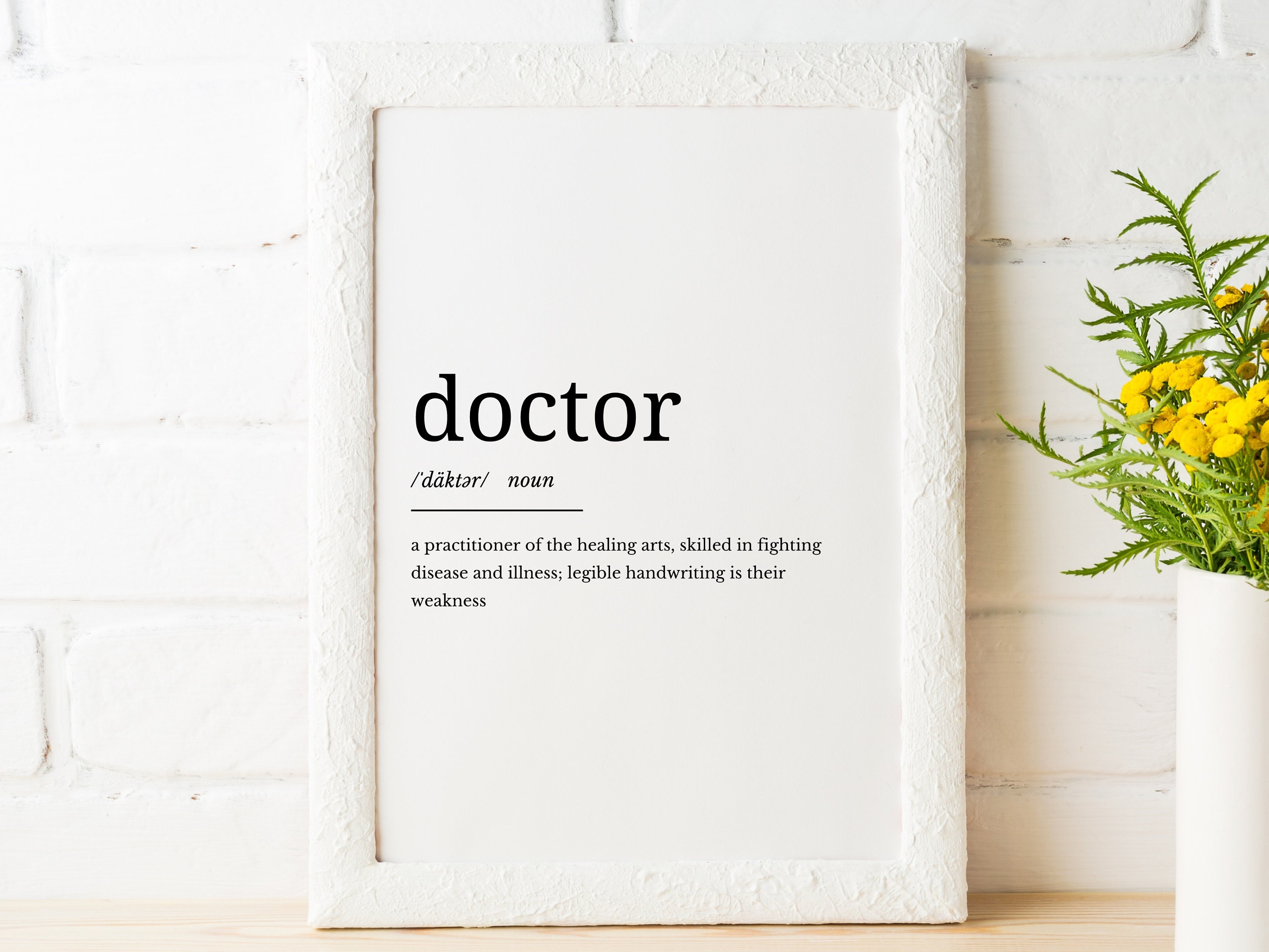 Buy Doctor Definition Printable Art, Doctor Quote Digital Art, Doctor ...