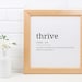 Thrive Definition Printable Art, Thrive Quote Digital Art, Thrive ...