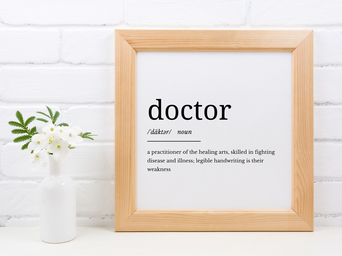 Doctor Definition Printable Art Doctor Quote Digital Art | Etsy