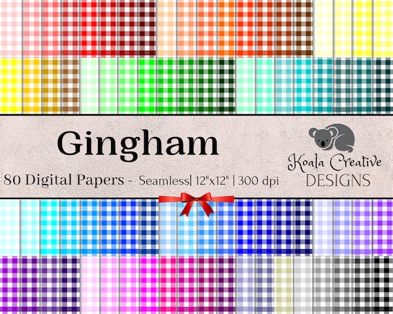 Gingham Digital Paper Gingham Pattern Gingham Background - Etsy