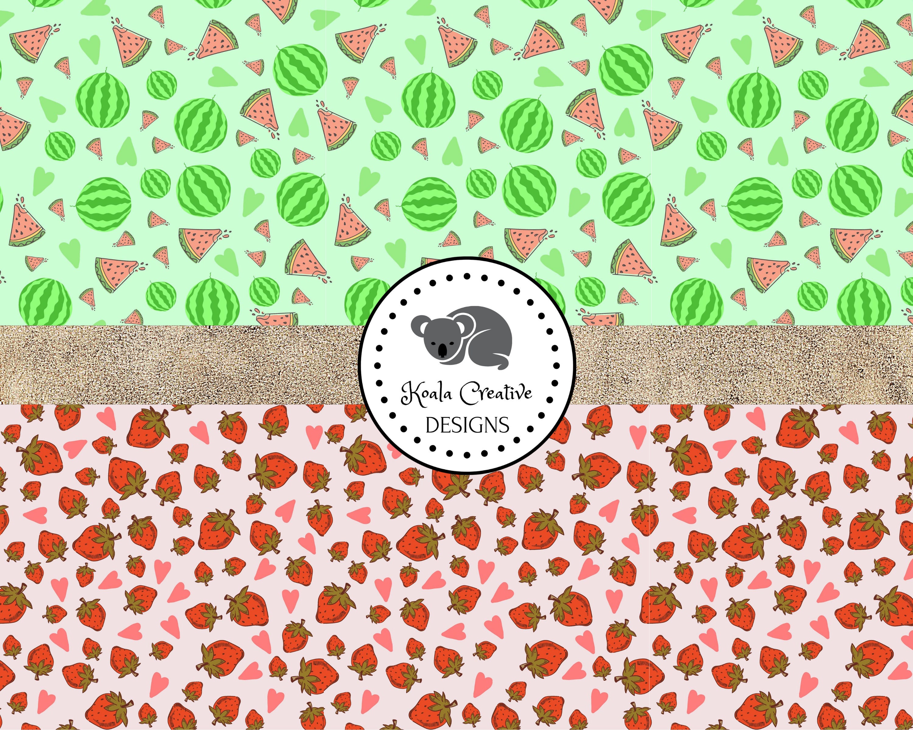 Fruit Digital Paper, Fruity Paper, Fruits Background, Seamless Paper ...