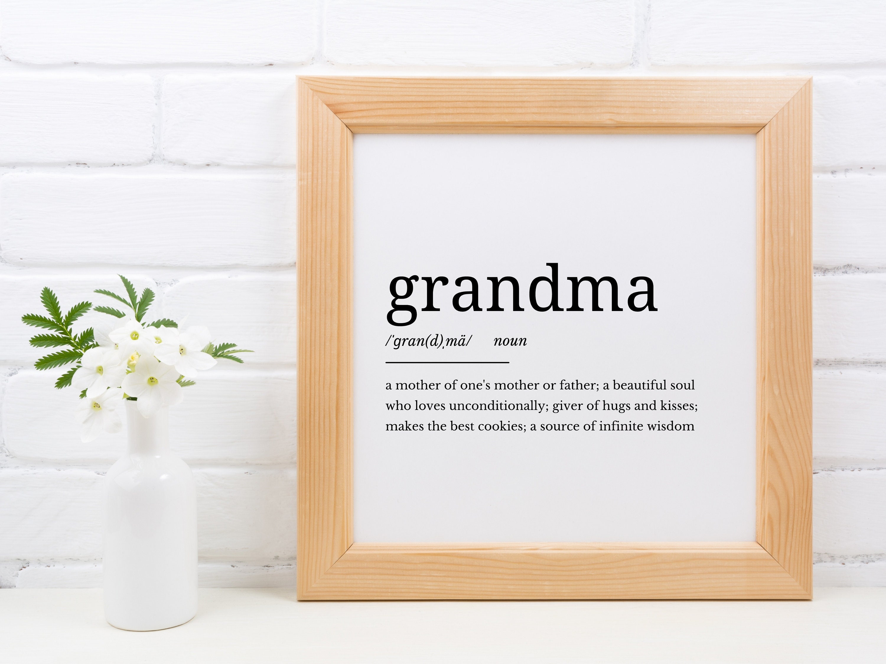 Grandma Definition Printable Art, Grandma Quote Digital Art, Grandma ...