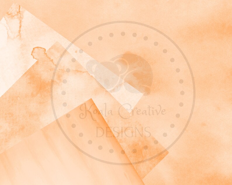 Orange Watercolor Digital Paper Peach Watercolor Digital - Etsy