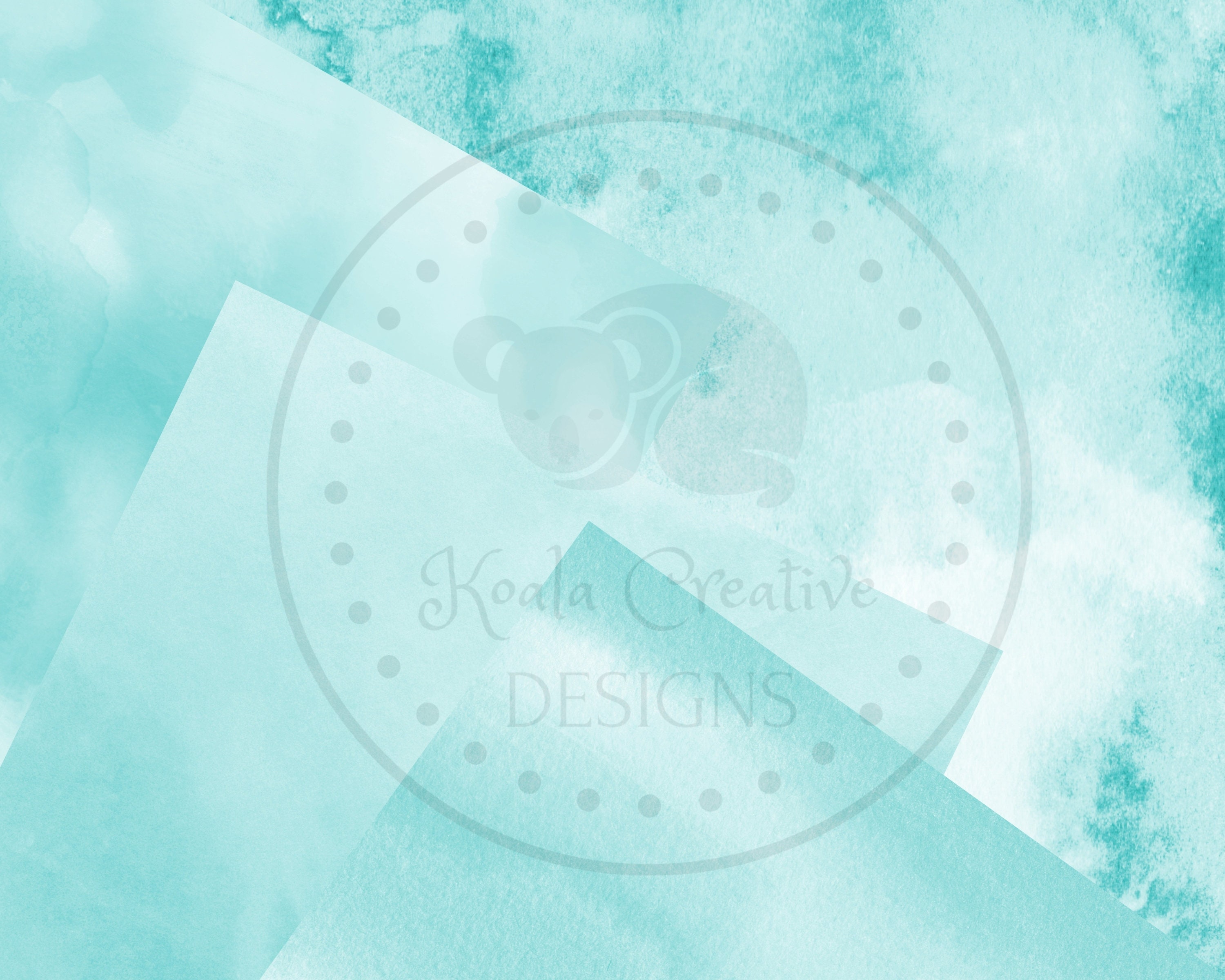Turquoise Watercolor Digital Paper, Turquoise Watercolor Digital Paper ...