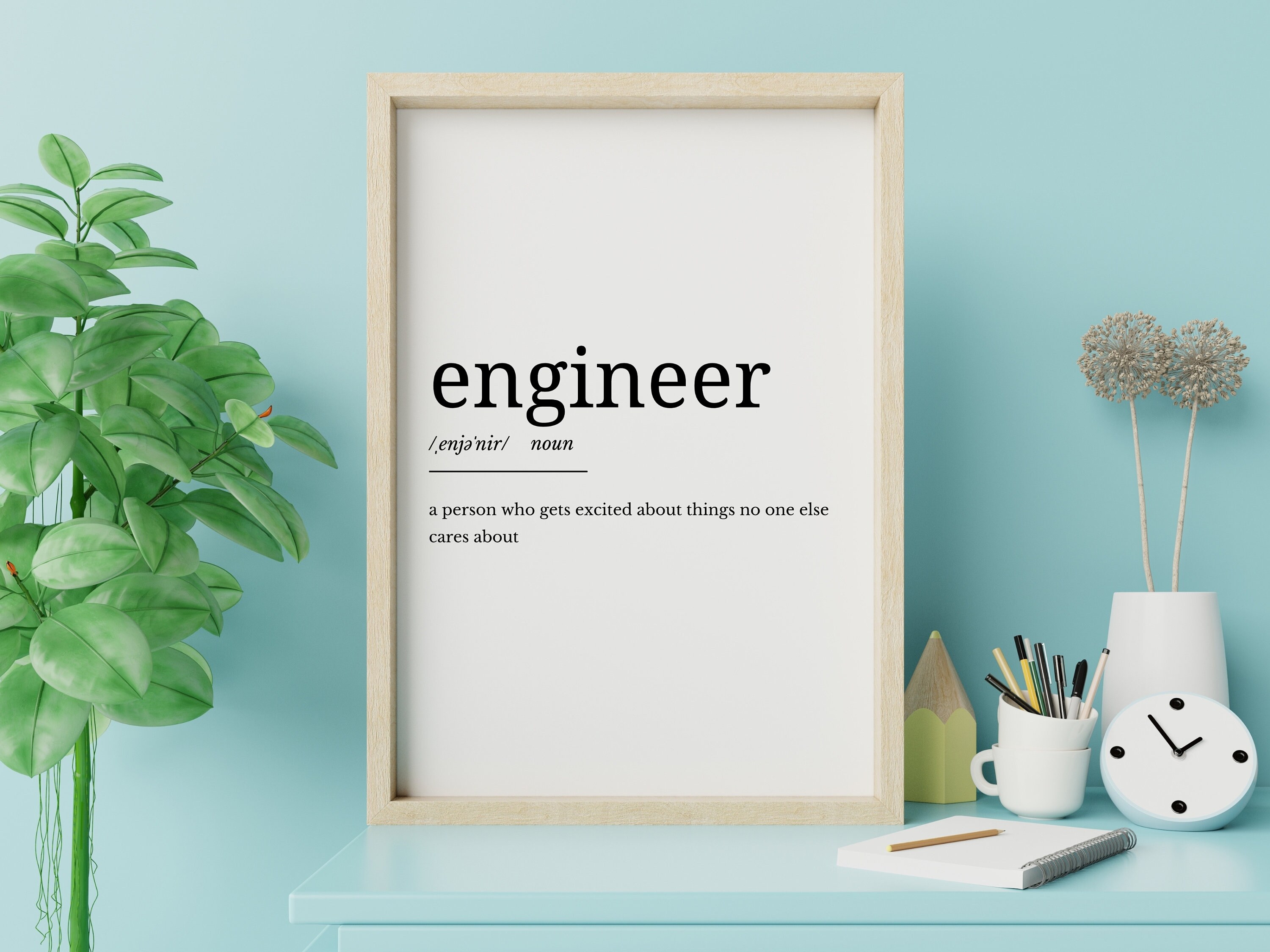 Engineer Funny Definition Printable Art, Engineer Quote Digital Art ...