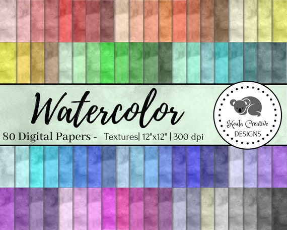 Watercolor Digital Paper Watercolor Graphics Watercolor - Etsy