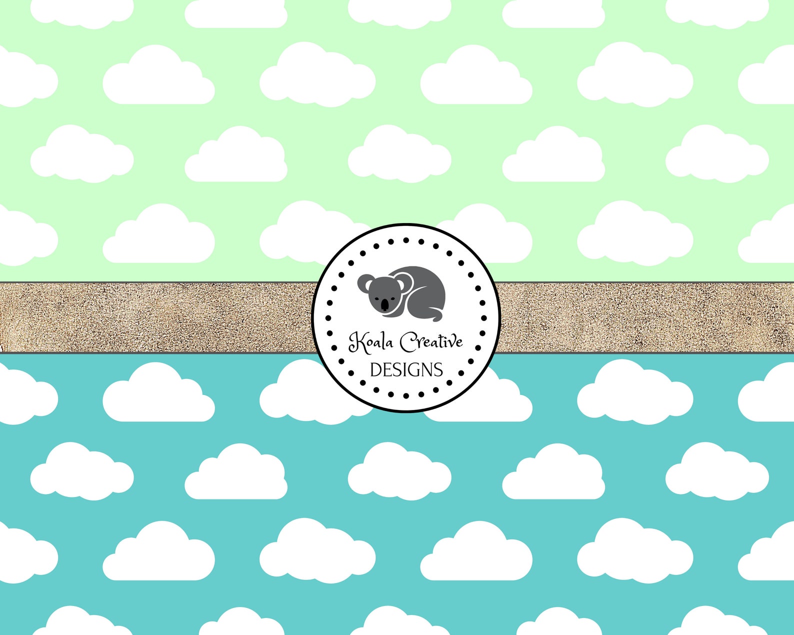 Seamless Clouds Digital Paper, Cloud Pattern, Clouds Background, Cloud ...