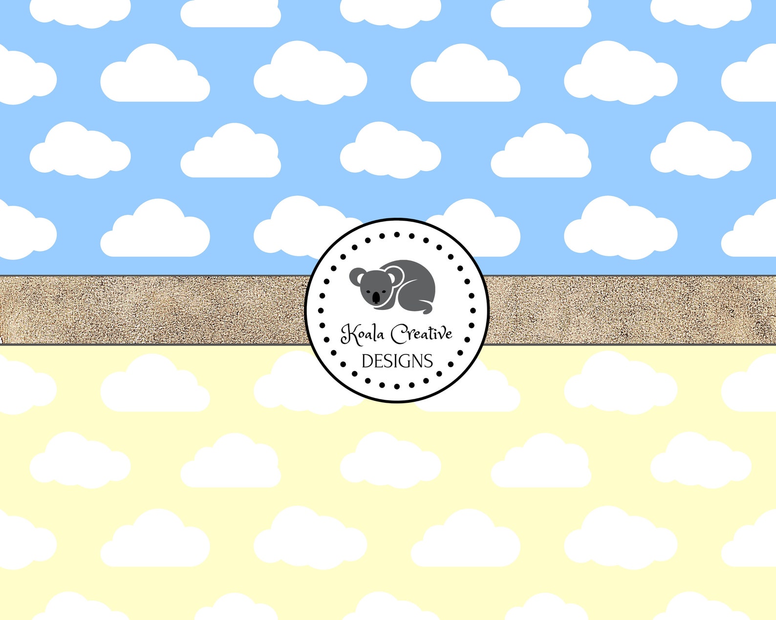 Seamless Clouds Digital Paper Cloud Pattern Clouds | Etsy