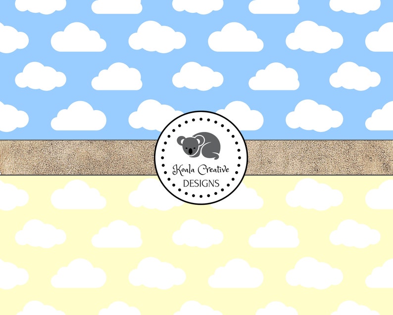 Seamless Clouds Digital Paper, Cloud Pattern, Clouds Background, Cloud ...