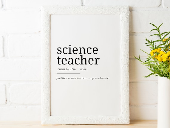 Science Teacher Definition Printable Art Teacher Quote - Etsy