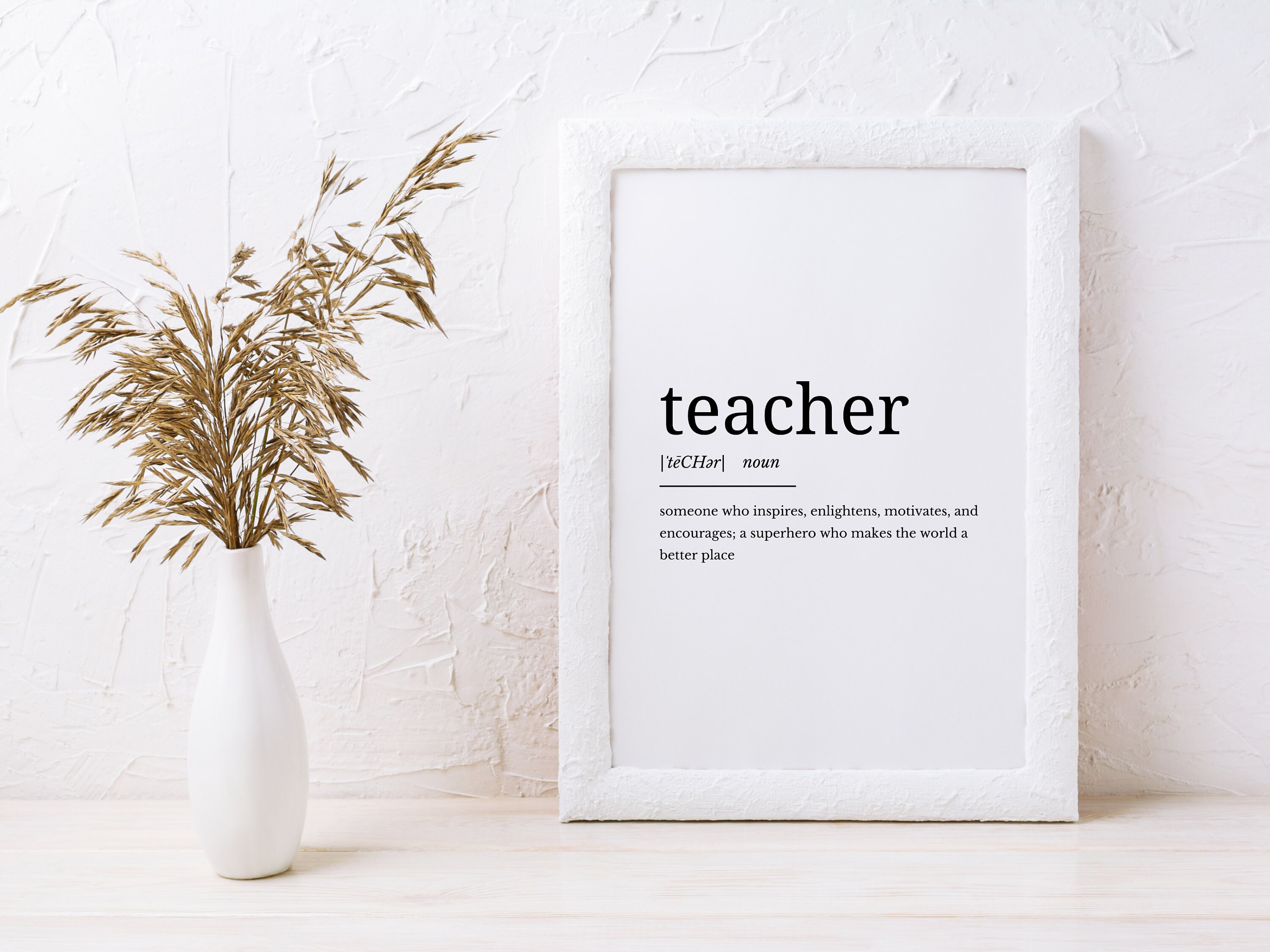 Teacher Definition Printable Art, Teacher Quote Digital Art, Teacher ...