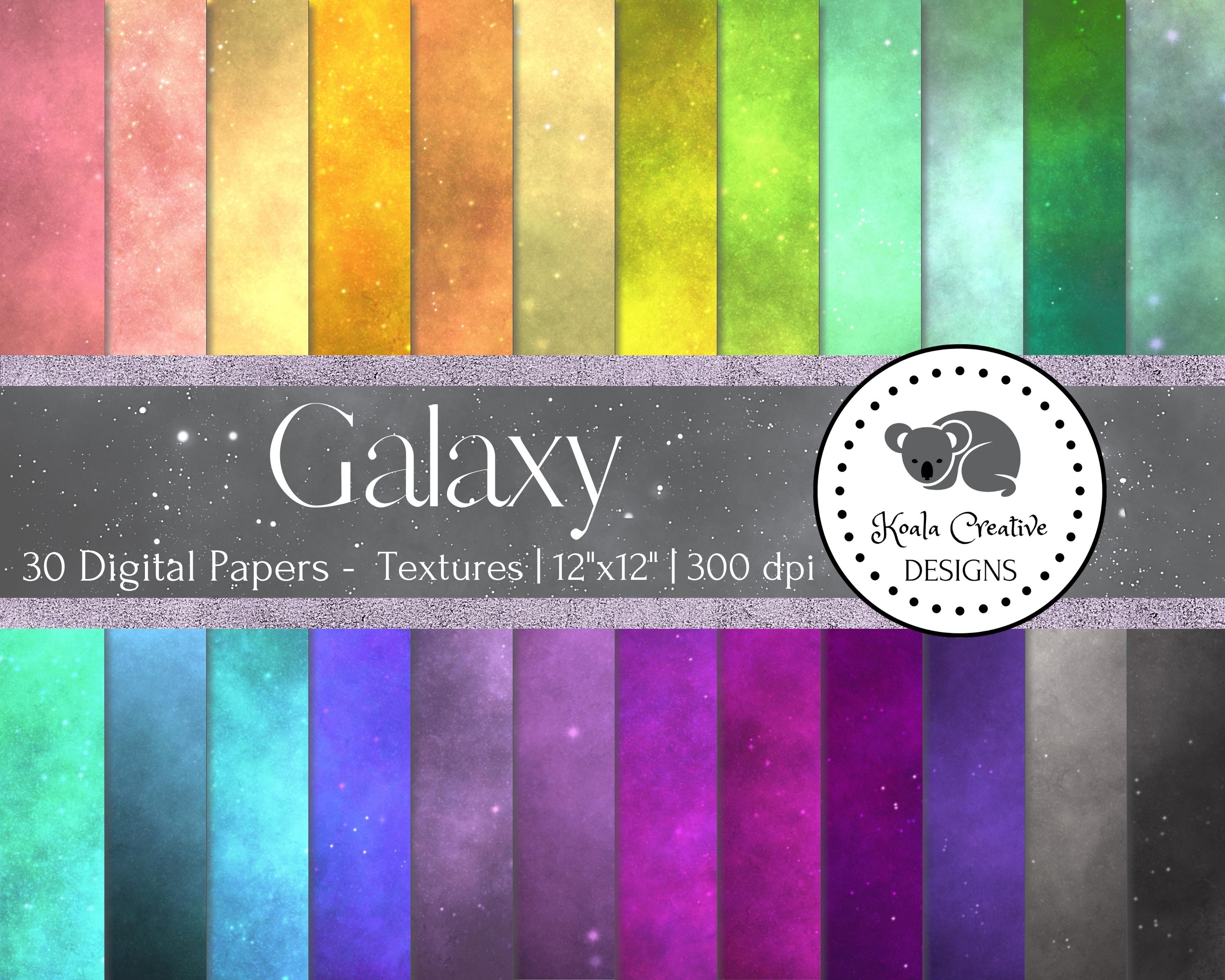 Galaxy Digital Paper Space Digital Paper Galaxy Texture - Etsy