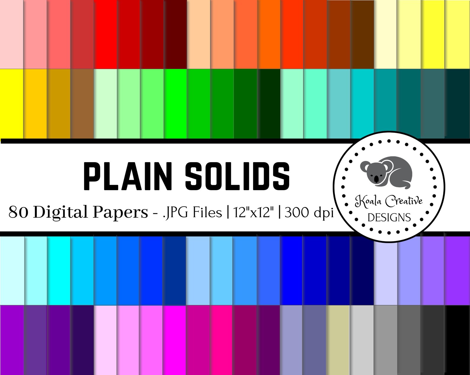 Plain Solid Colors Digital Paper Graphics Solid Background - Etsy