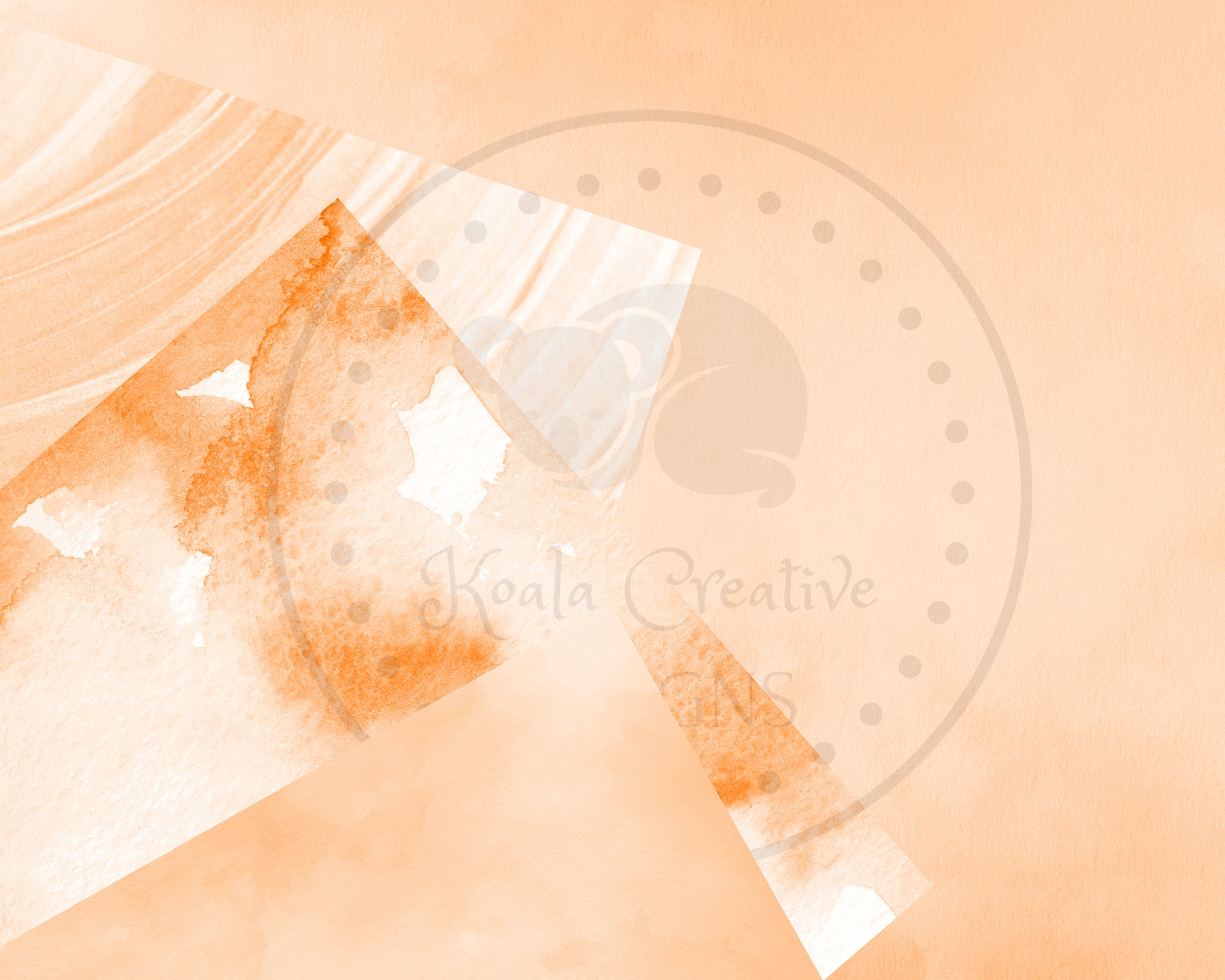 Orange Watercolor Digital Paper, Peach Watercolor Digital Paper, Orange ...