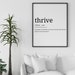 Thrive Definition Printable Art, Thrive Quote Digital Art, Thrive ...