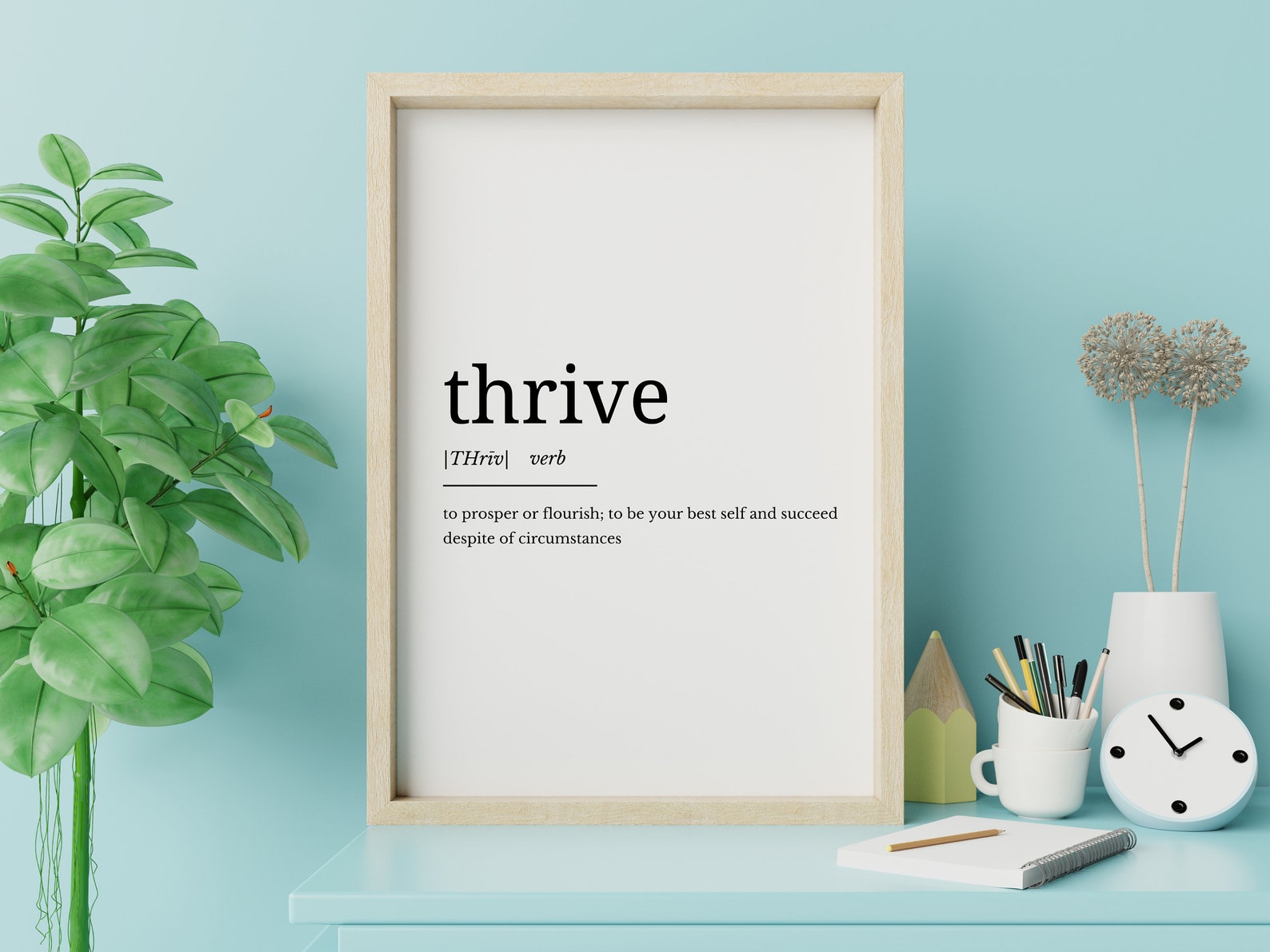 Thrive Definition Printable Art Thrive Quote Digital Art Etsy