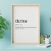Thrive Definition Printable Art, Thrive Quote Digital Art, Thrive ...