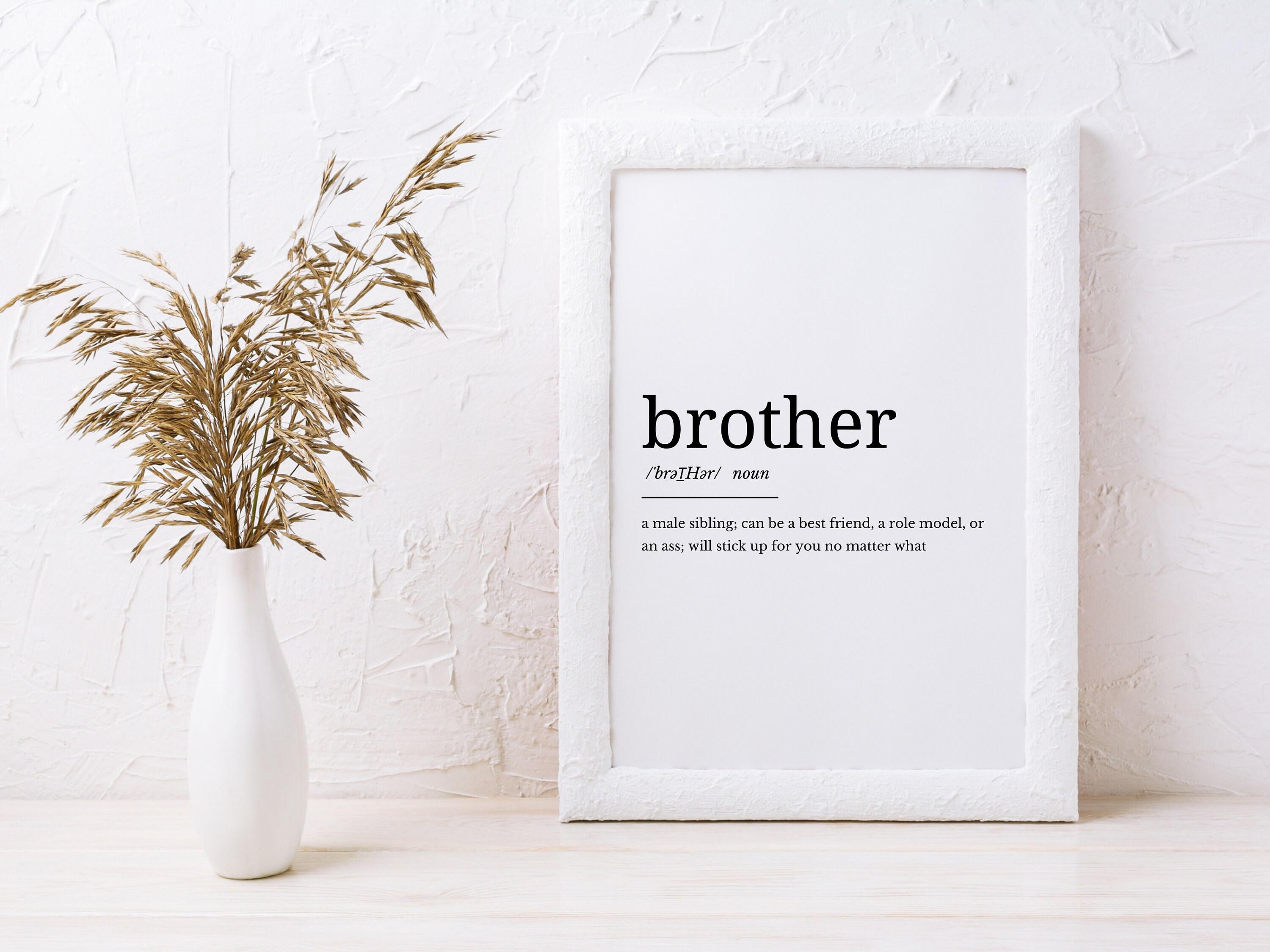 Brother Definition Printable Art, Brother Digital Art, Brother ...