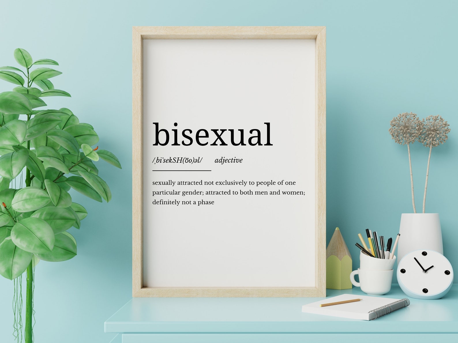 Bisexual Definition Printable Art, Bisexual Quote Digital Art, Bisexual ...
