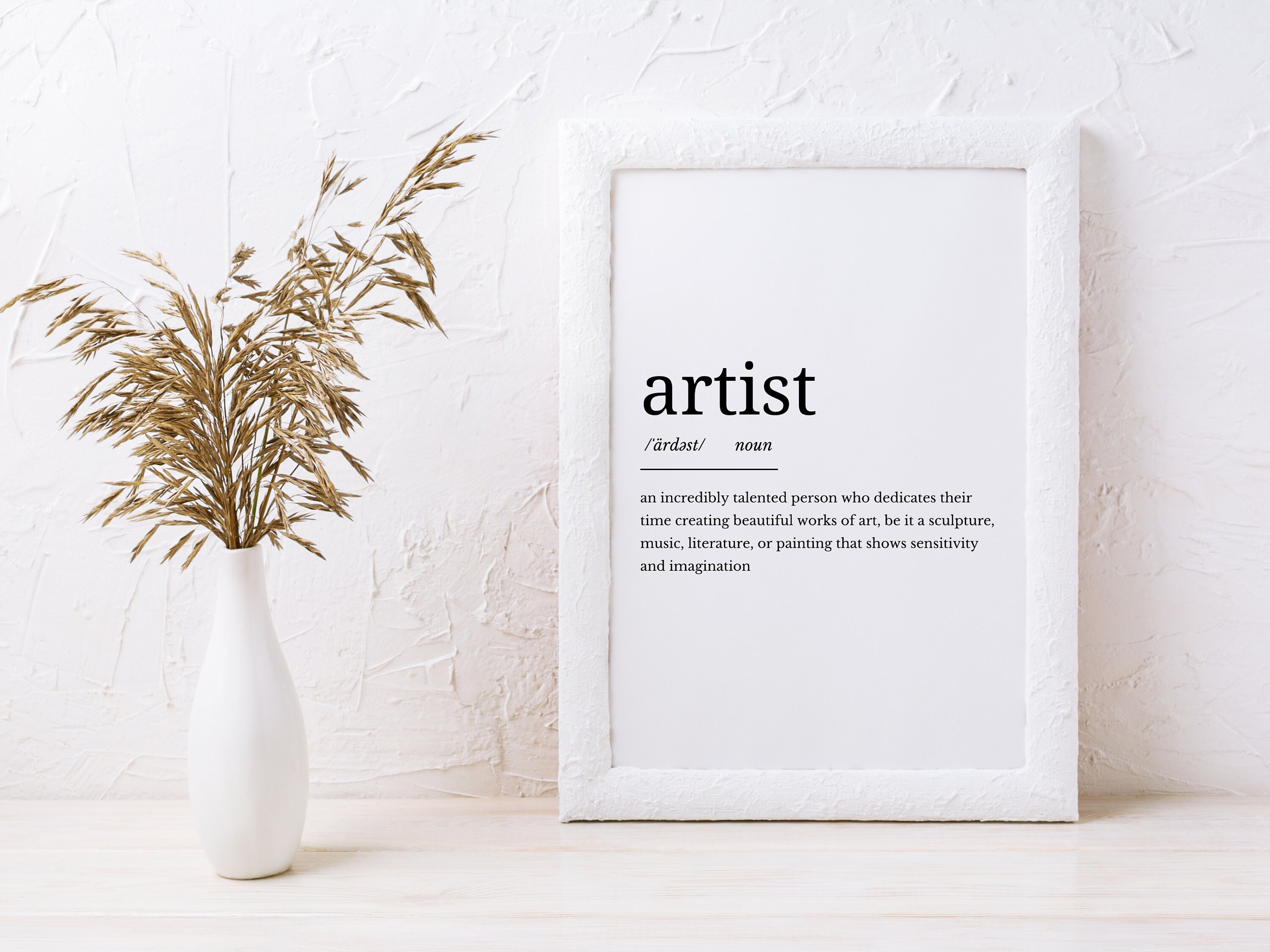 Artist Definition Printable Art, Artist Quote Digital Art, Artist ...