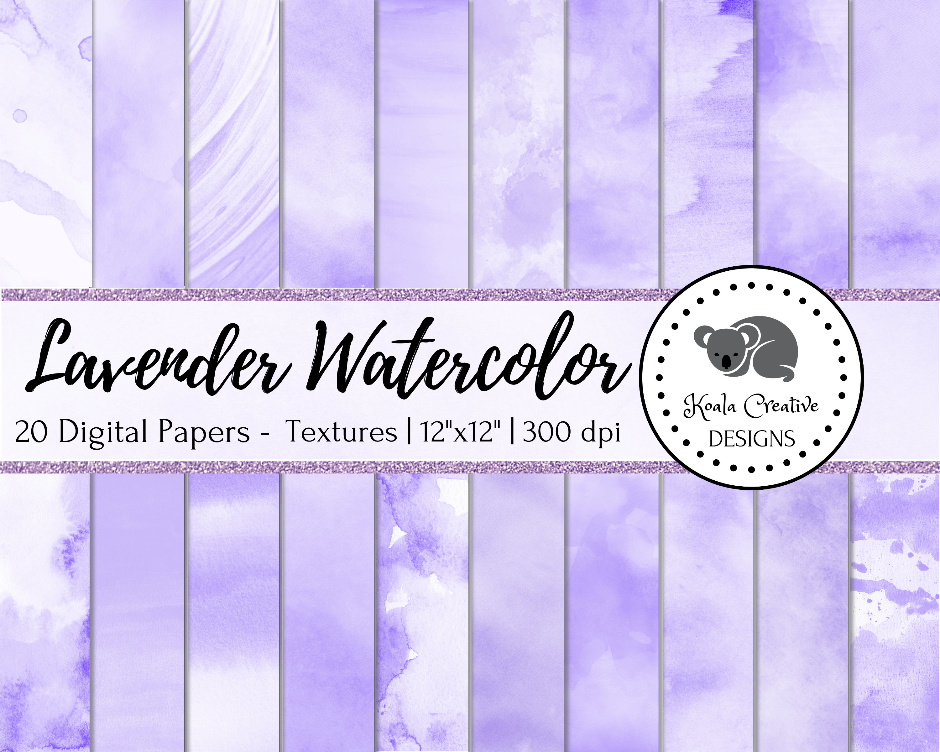 Lavender Watercolor Digital Paper Purple Watercolor Digital - Etsy