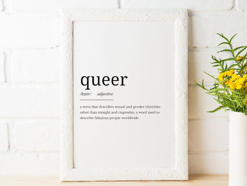 Queer Definition Printable Art Queer Quote Digital Art Queer - Etsy