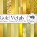Gold Metals Digital Paper, Metallic Digital Paper, Metallic Texture ...