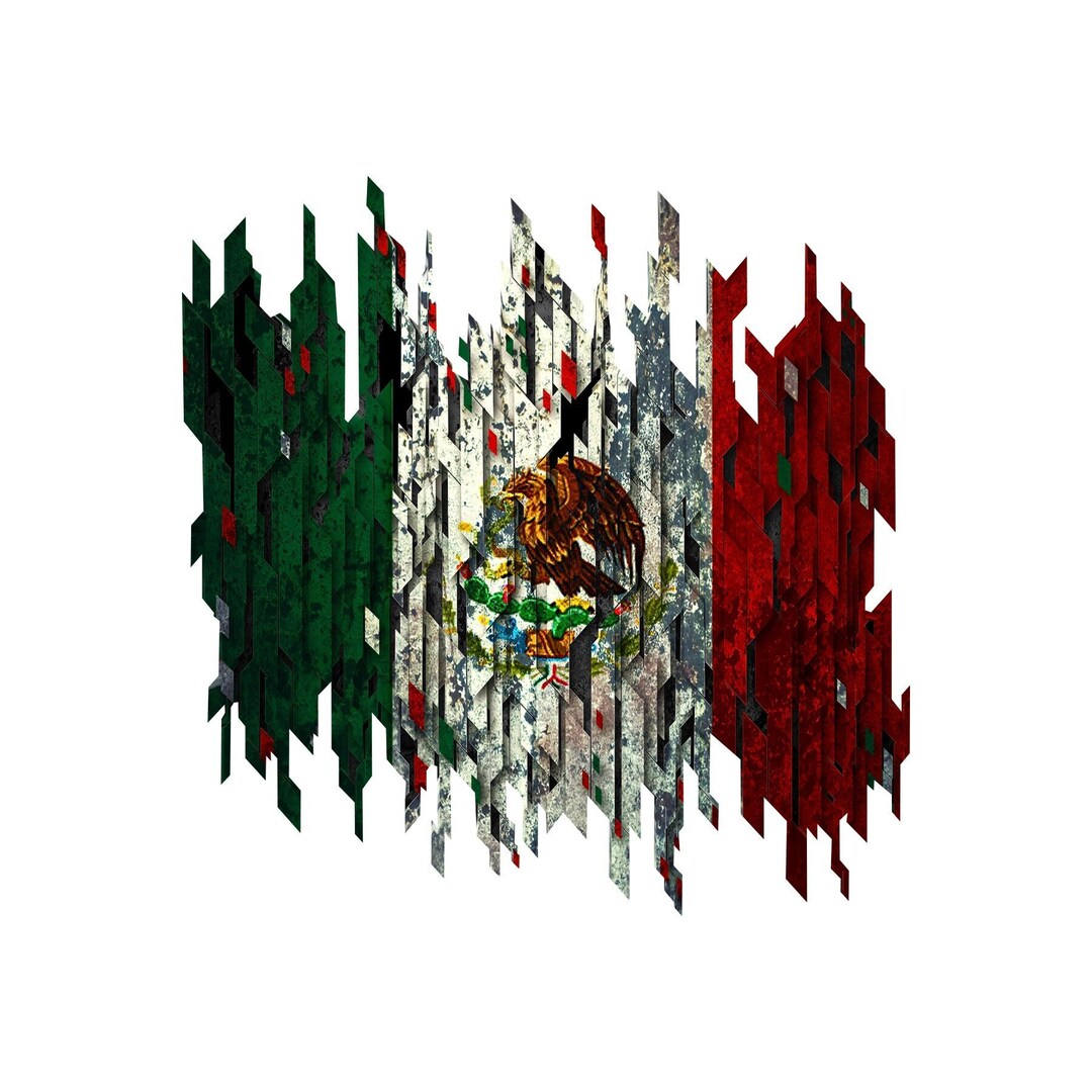 Distressed Mexico Flag Decal, Full Color Mexico Flag, Flag Car Decal ...