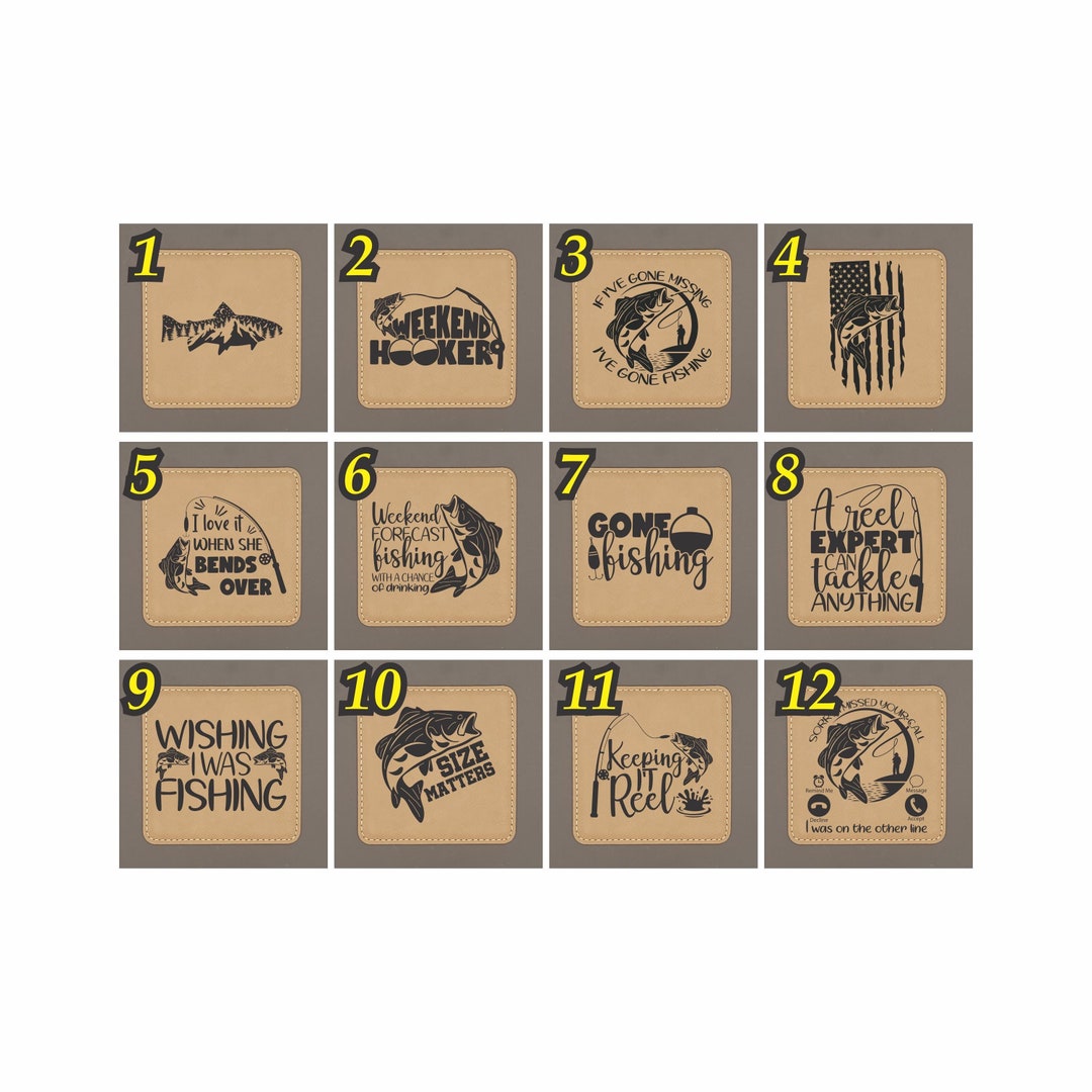 Build Your Own Bundle Fishing Coaster Set, Fishing Logo Coasters ...
