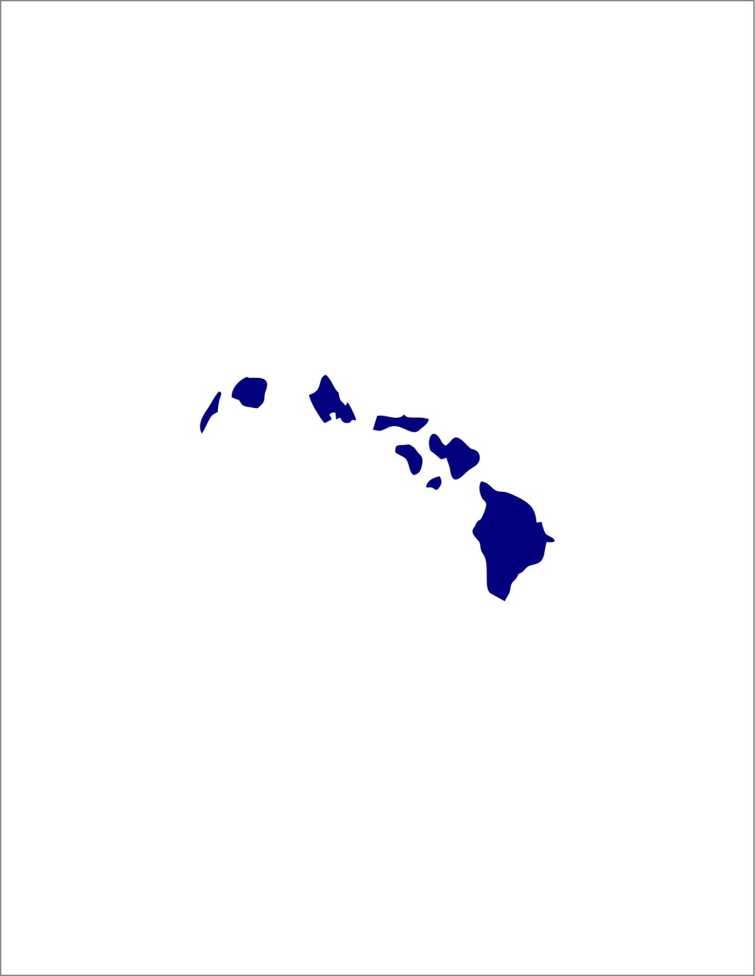 Hawaiian Islands Decal, Hawaiian Islands Sticker, Hawaiian Island Car ...