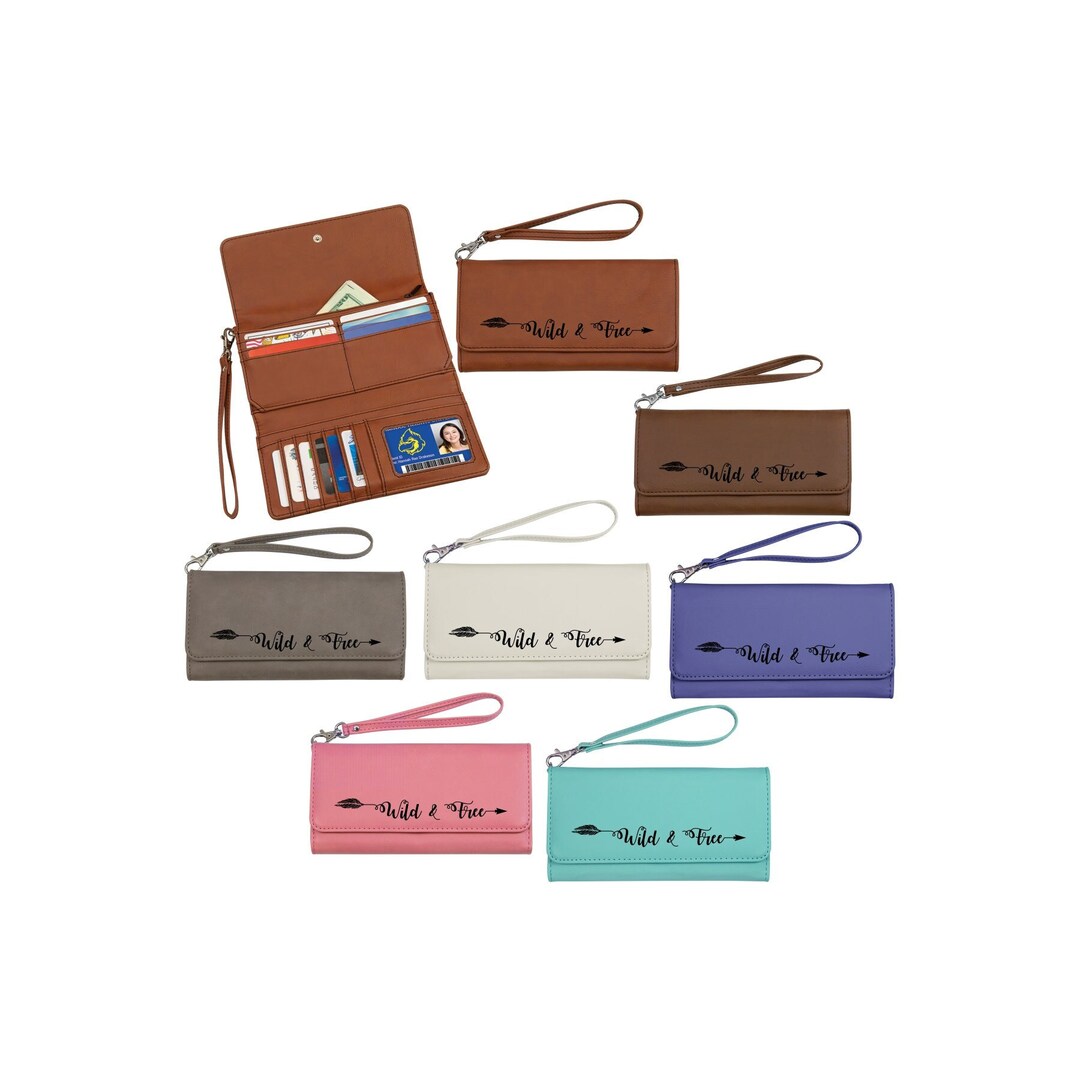 Wild and Free Arrow Women's Wallet, Engraved Arrow Wallet, Women's ...