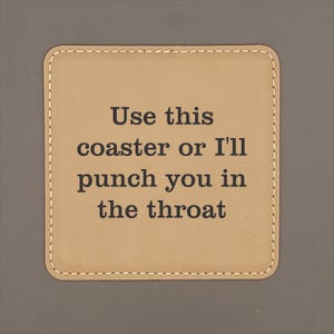 Funny Offensive Table Coasters, Classy, Engraved Coasters, Cuss Word ...