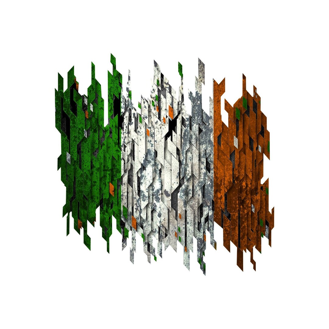 Distressed Ireland Flag Decal, Full Color Ireland Flag, Flag Car Decal ...